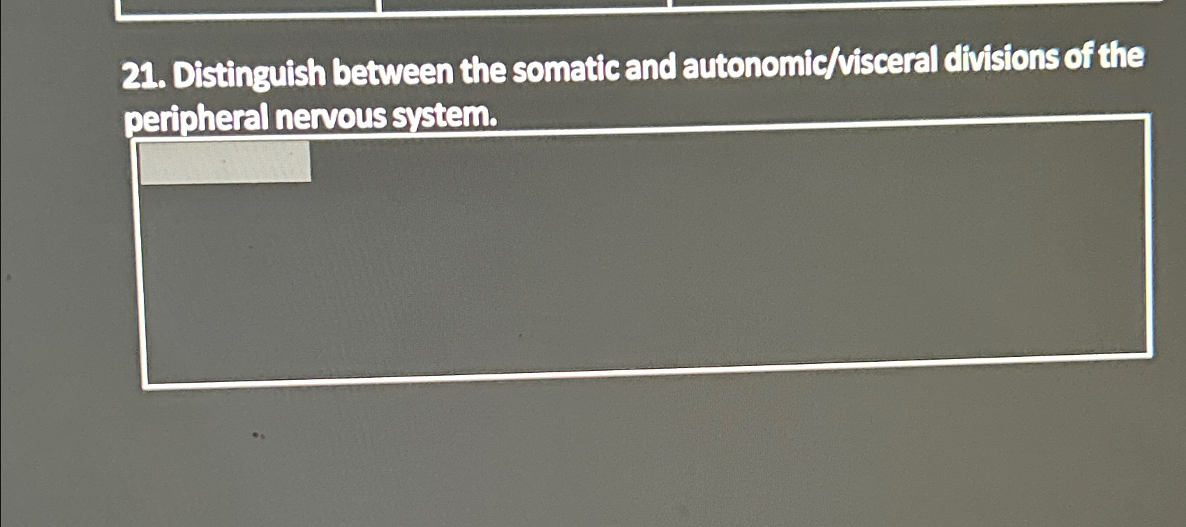 Solved Distinguish between the somatic and | Chegg.com