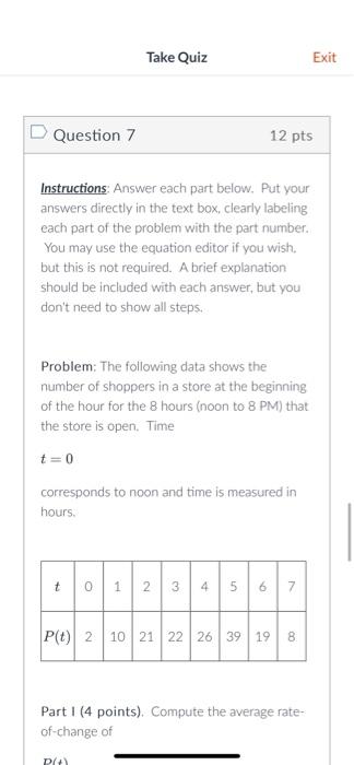 Instructions: Answer each part below. Put your | Chegg.com