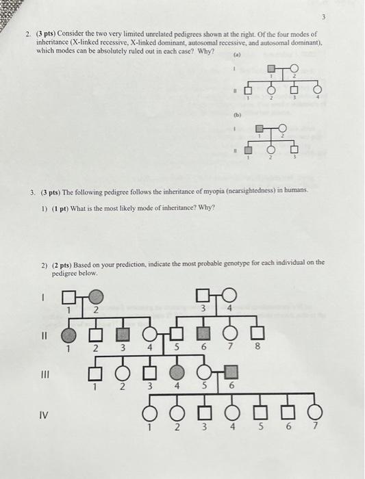 Solved 2. (3 pts) Consider the two very limited unrelated | Chegg.com