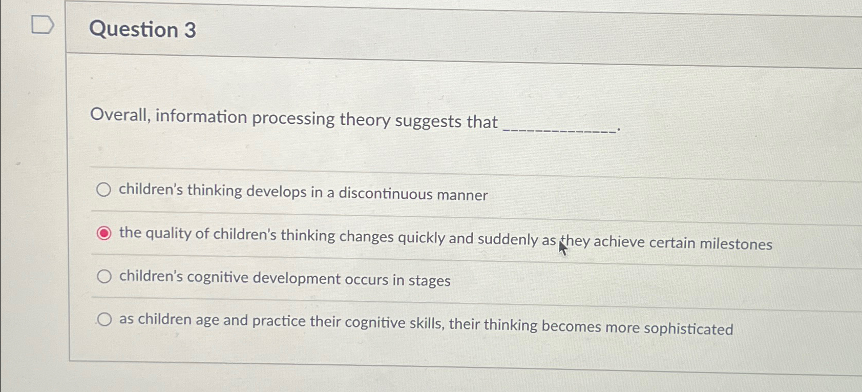 Solved Question 3verall, information processing theory | Chegg.com