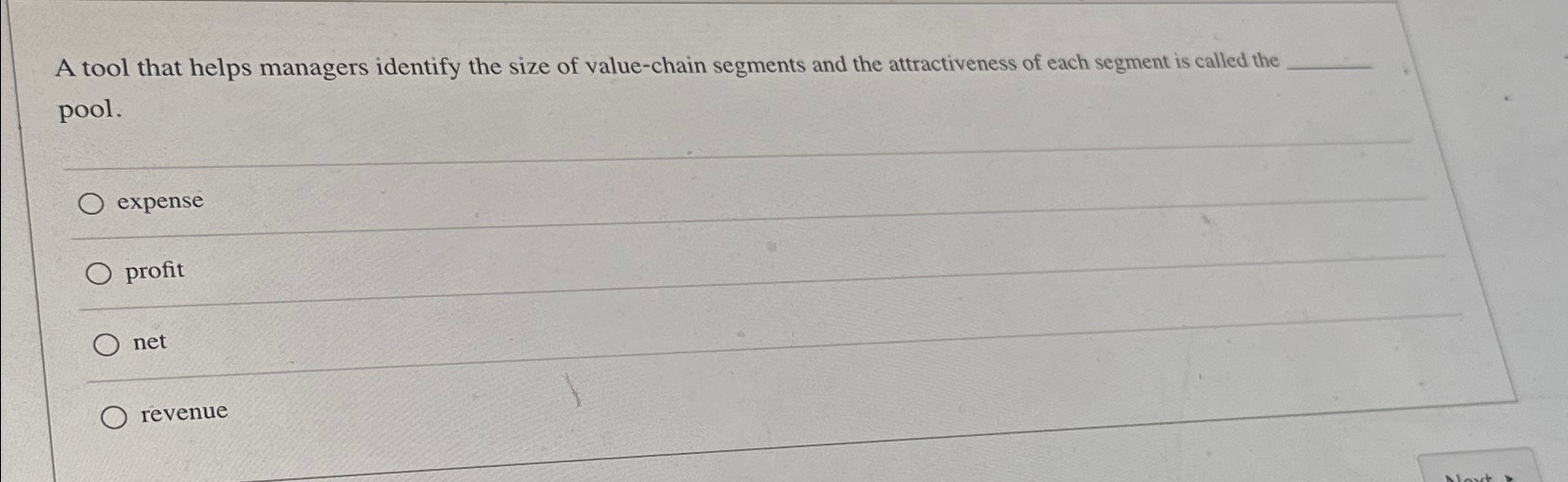 Solved A tool that helps managers identify the size of | Chegg.com