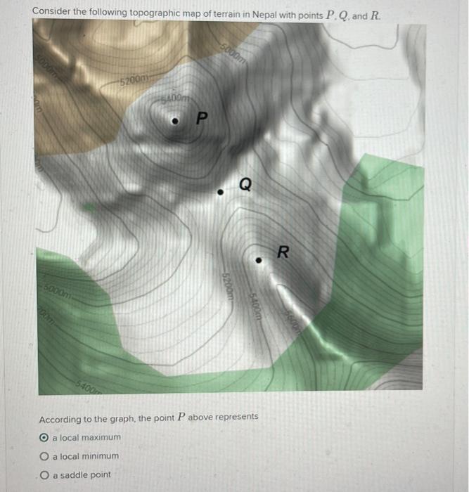 Solved Consider the following topographic map of terrain in | Chegg.com