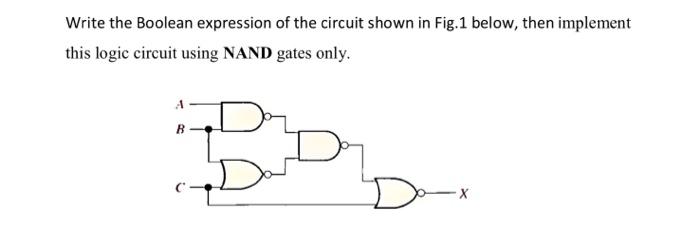 Solved Write the Boolean expression of the circuit shown in | Chegg.com