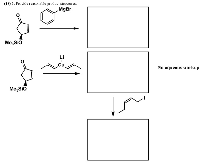 Solved (18) 3. Provide reasonable product structures. MgBr | Chegg.com