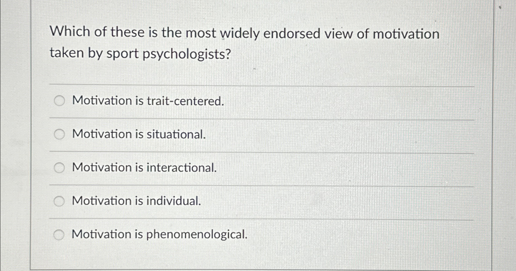 Solved Which of these is the most widely endorsed view of | Chegg.com