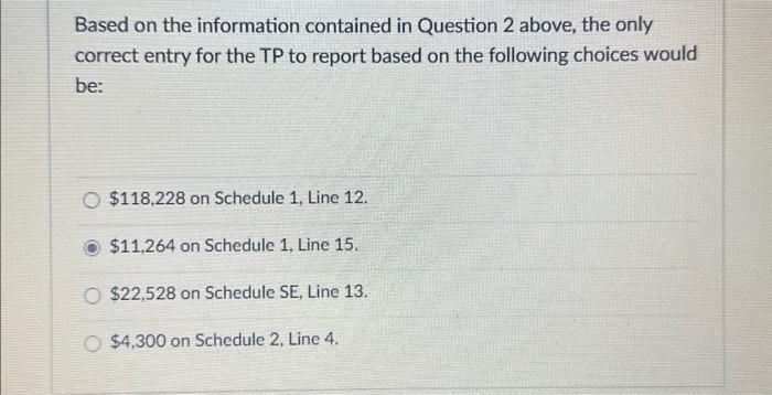 Solved Based on the information contained in Question 2 | Chegg.com