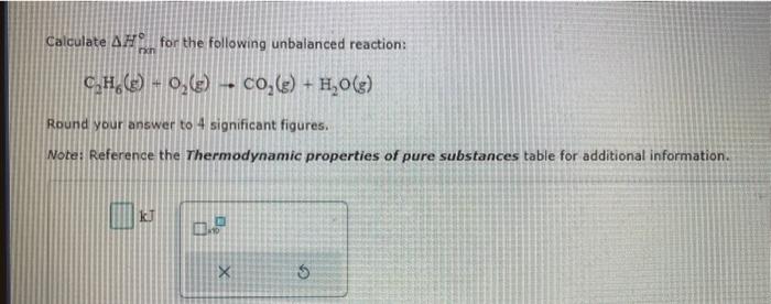 Solved C2H6( g)+O2( g)→CO2( g)+H2O(g) Round your answer to 4 | Chegg.com