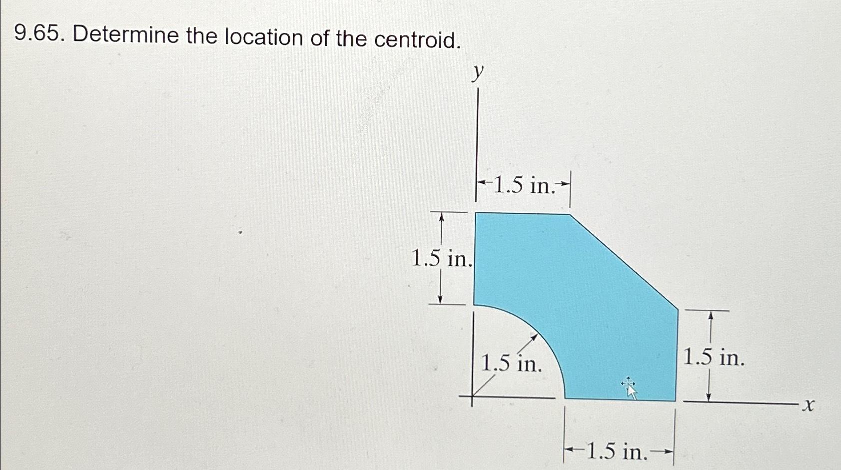 Solved 9.65. ﻿Determine the location of the centroid. | Chegg.com