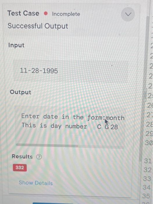 Solved Instructions Write a program that prints the day | Chegg.com