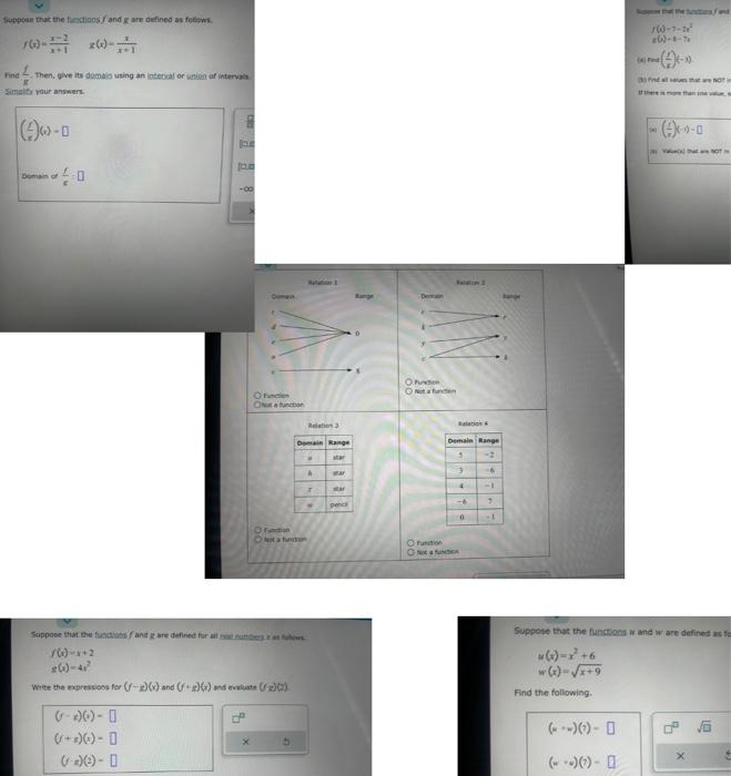 Solved Suppose that the functions fand g are defined as | Chegg.com