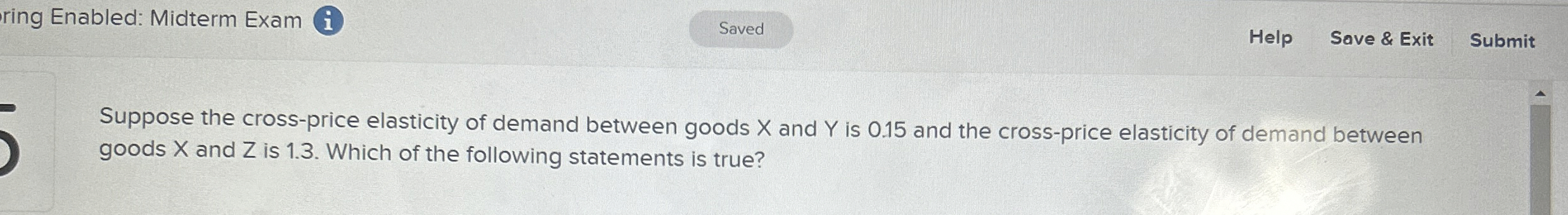 Solved ring Enabled: Midterm Exam(i) HelpSave & | Chegg.com