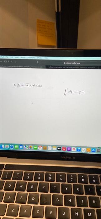 Solved c 3.5marks Calculate 120 s)'de Madook Pro Ne > 2 3 | Chegg.com