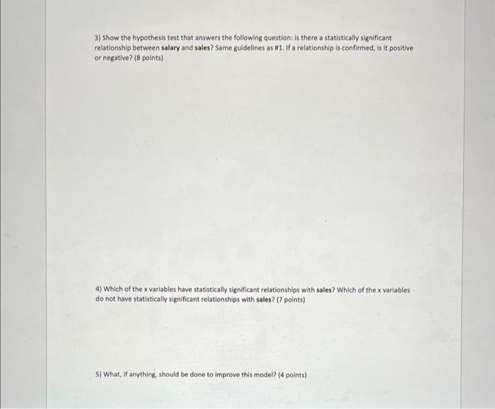 Solved Consider a regression model predicting the Sales per | Chegg.com