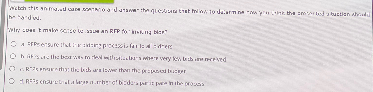 Solved Watch this animated case scenario and answer the | Chegg.com