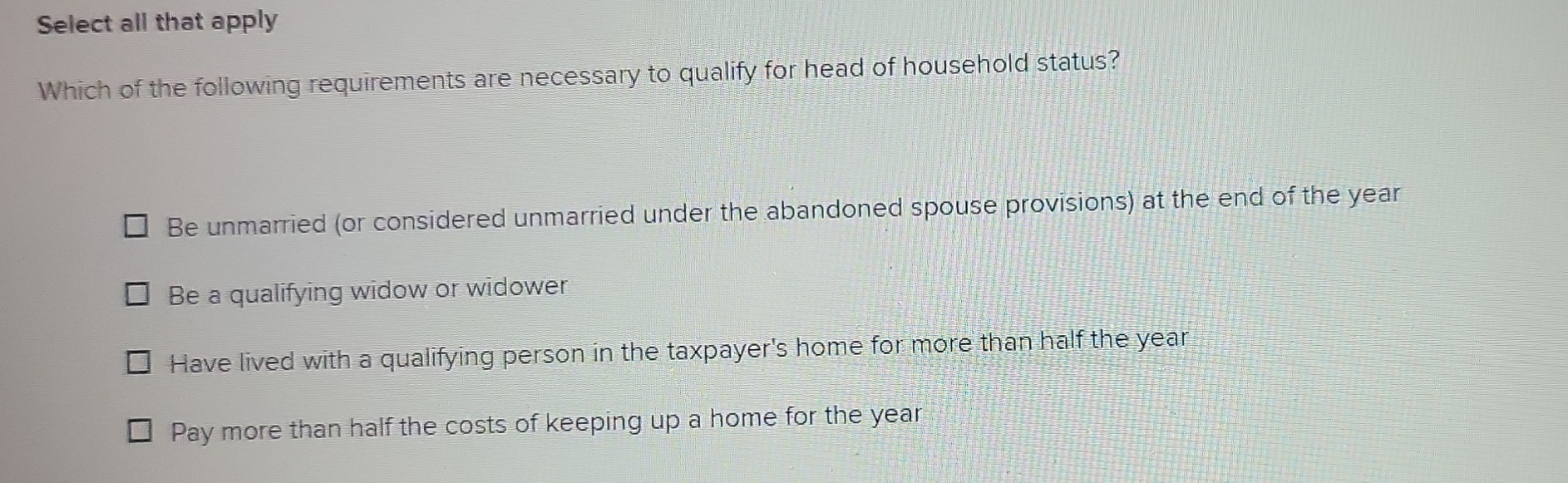 Solved Select all that applyWhich of the following | Chegg.com