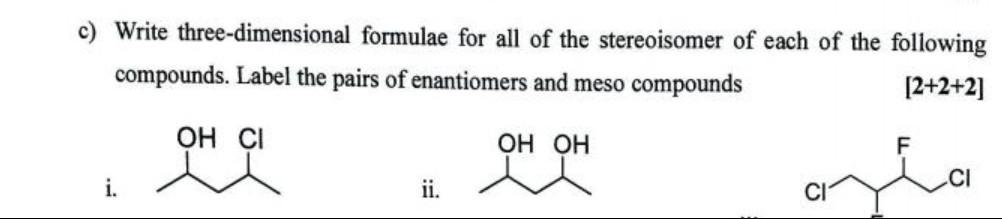 Solved Write three-dimensional formulae for all of the | Chegg.com