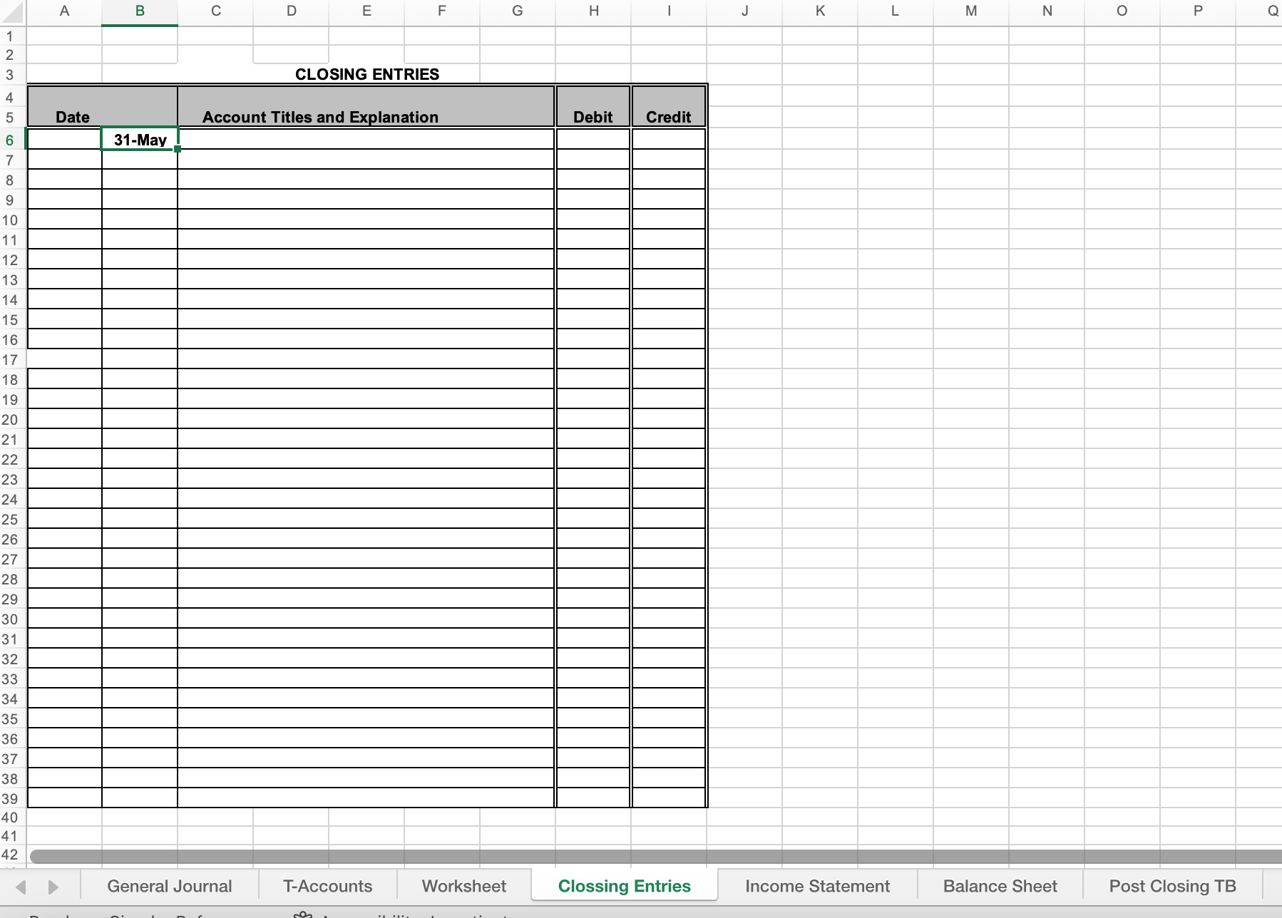 Using the worksheet, solve for closing entries, | Chegg.com