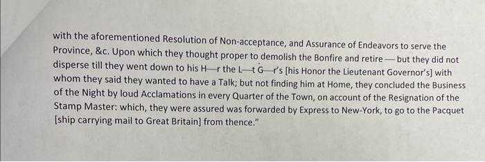 A LOYALIST DEFENDS THE STAMP ACT Joseph Galloway | Chegg.com