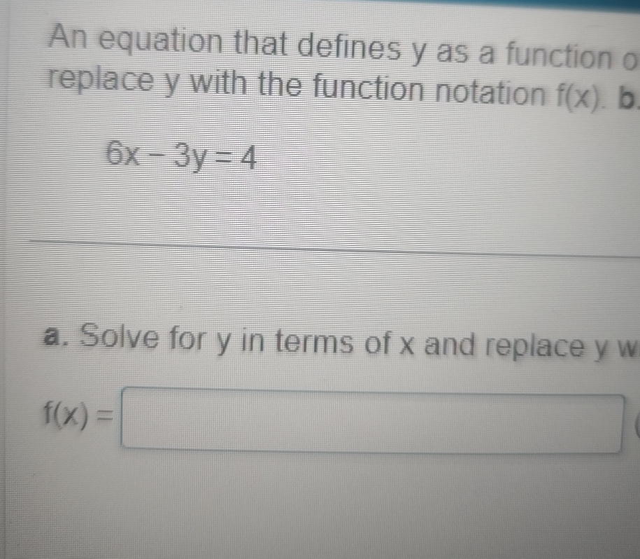 Solved An equation that defines y ﻿as a function o replace y | Chegg.com