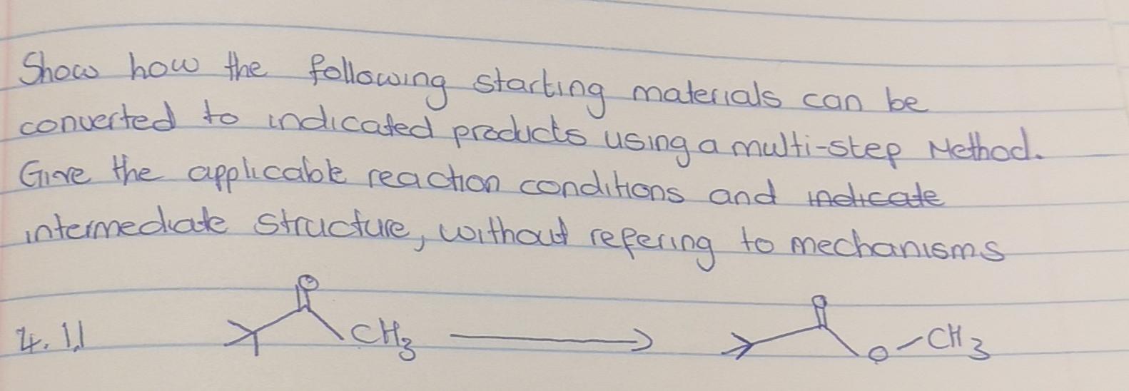 Solved Show how the following starting materials can be | Chegg.com