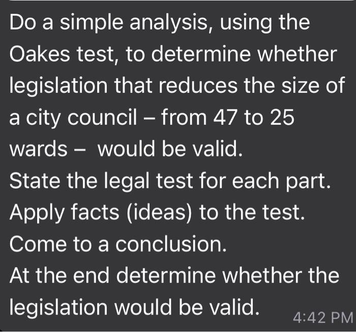 Solved Do a simple analysis, using the Oakes test, to | Chegg.com