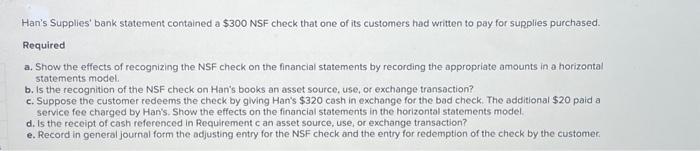 Solved Is the receipt of cash referenced in Requirement c an | Chegg.com