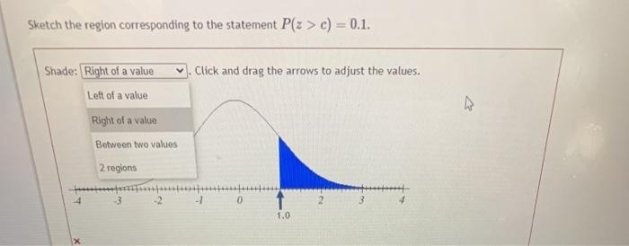 Solved Sketch the region corresponding to the statement P(Z | Chegg.com