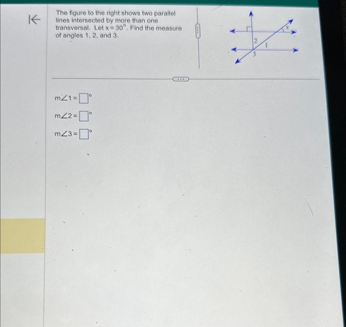 Solved The figure to the right shows two parallel lines | Chegg.com