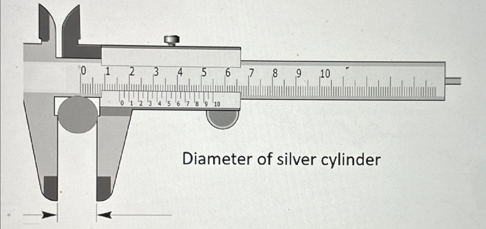 Solved What is the diameter of the silver cylinder in the | Chegg.com