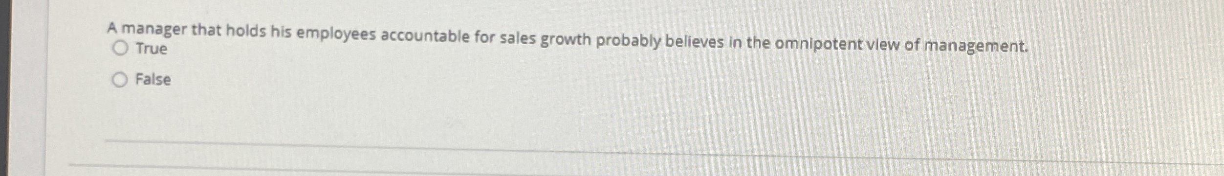 Solved A manager that holds his employees accountable for | Chegg.com