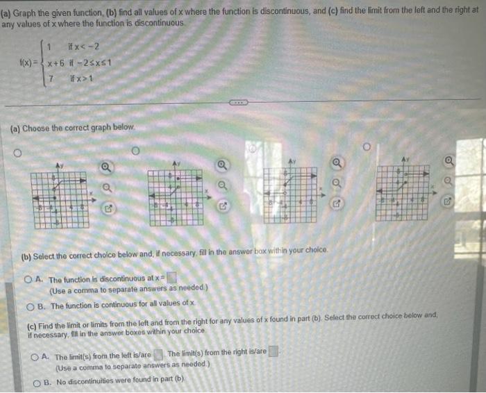 Solved a) Graph the given function, (b) find all values of x | Chegg.com