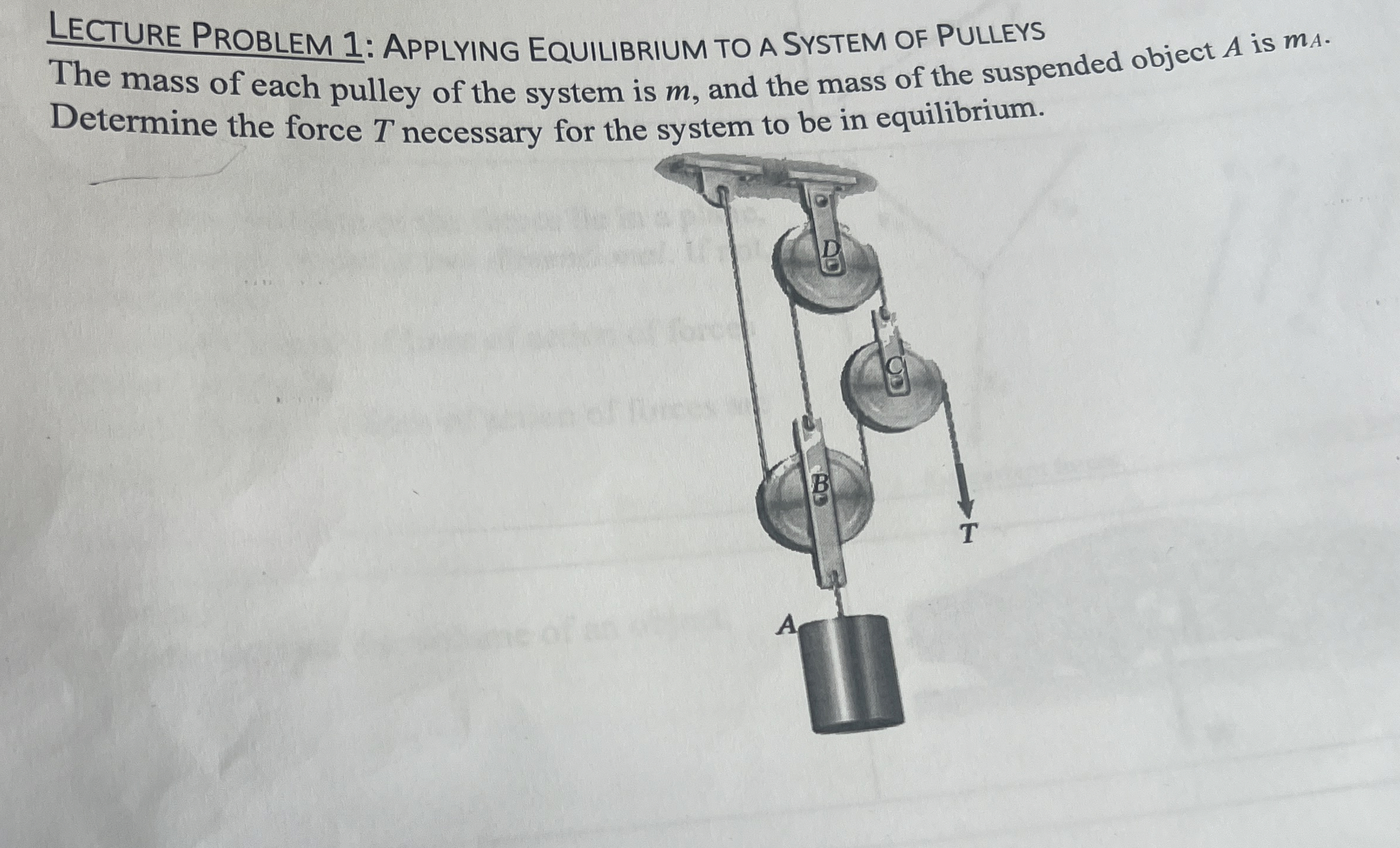 Solved LECTURE PROBLEM 1: APPLYING EQUILIBRIUM TO A SYSTEM | Chegg.com