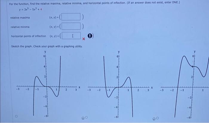 Solved For the function, find the relative maxima, relative | Chegg.com Solved For the function, find the relative maxima, relative | Chegg.com