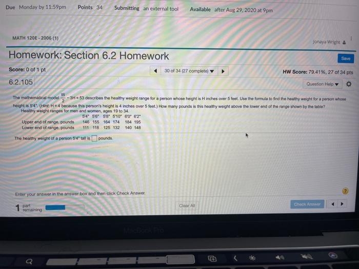 Solved Due Monday by 11:59pm Points 34 Submitting an | Chegg.com