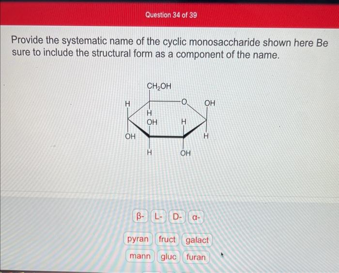 Solved Provide the systematic name of the cyclic | Chegg.com