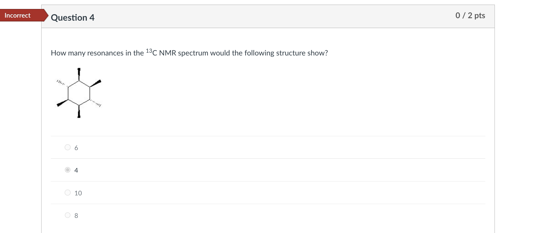 Solved Question 4How many resonances in the ?13C ﻿NMR | Chegg.com