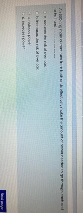 Solved An SSO ring main current runs from both ends | Chegg.com