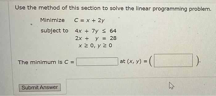Solved Use the method of this section to solve the linear | Chegg.com