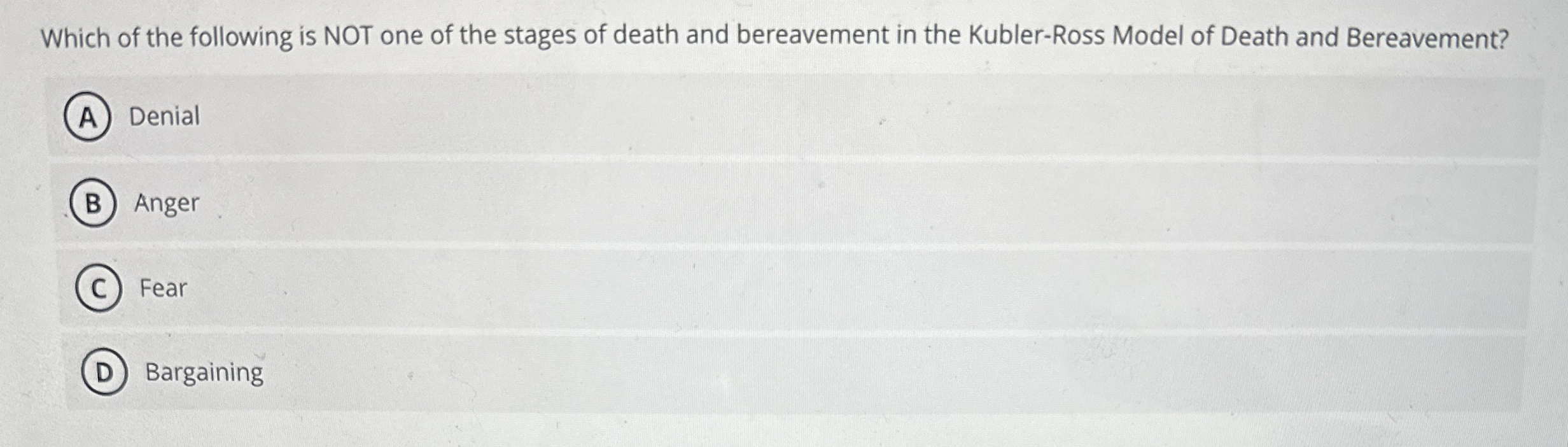 Solved Which of the following is NOT one of the stages of | Chegg.com