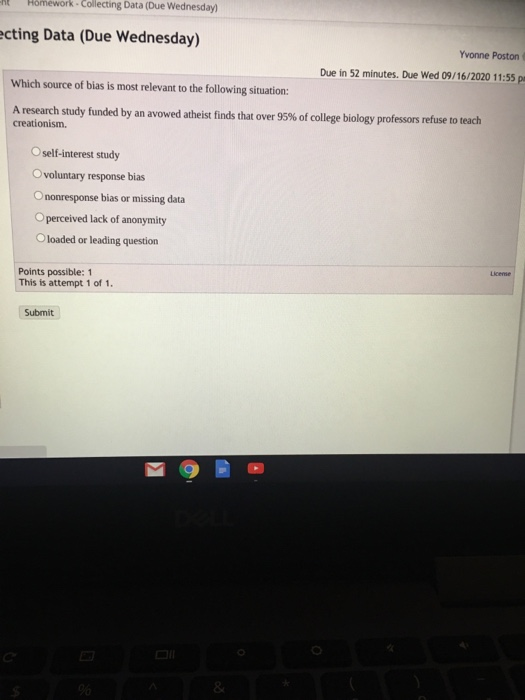 Solved Homework .Collecting Data (Due Wednesday) ecting Data | Chegg.com