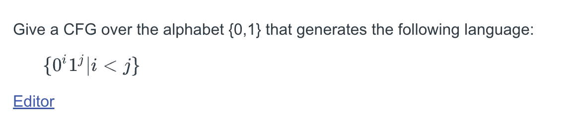 Solved Give a CFG over the alphabet {0,1} ﻿that generates | Chegg.com