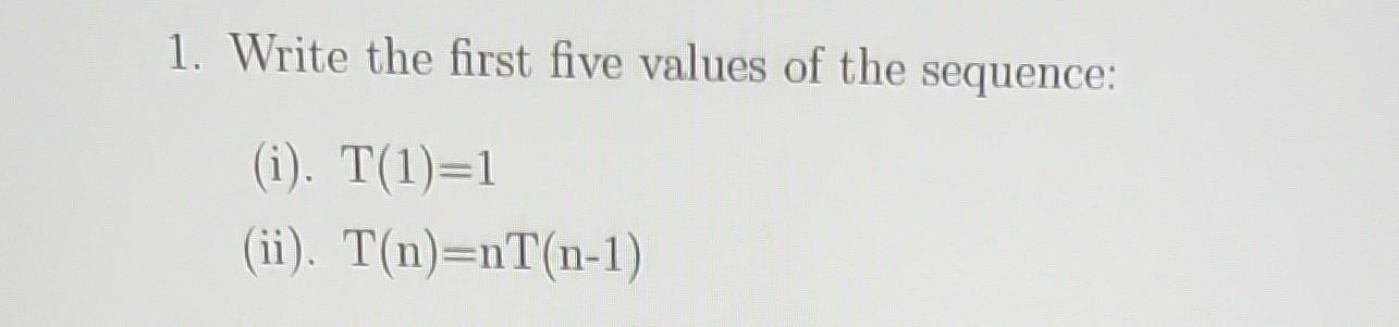 Solved This Is A Question Of Recursion And Analysis Of 7296