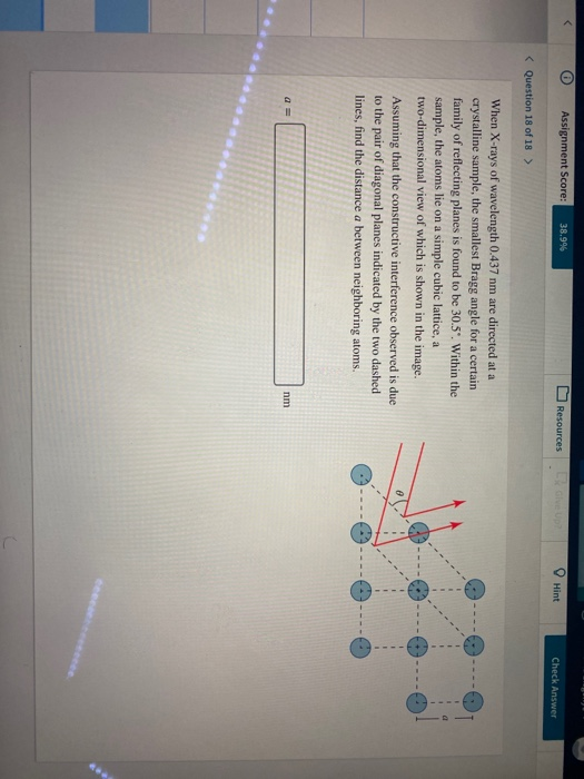 Solved Assignment Score: 38.9% Resources Hint Check Answer