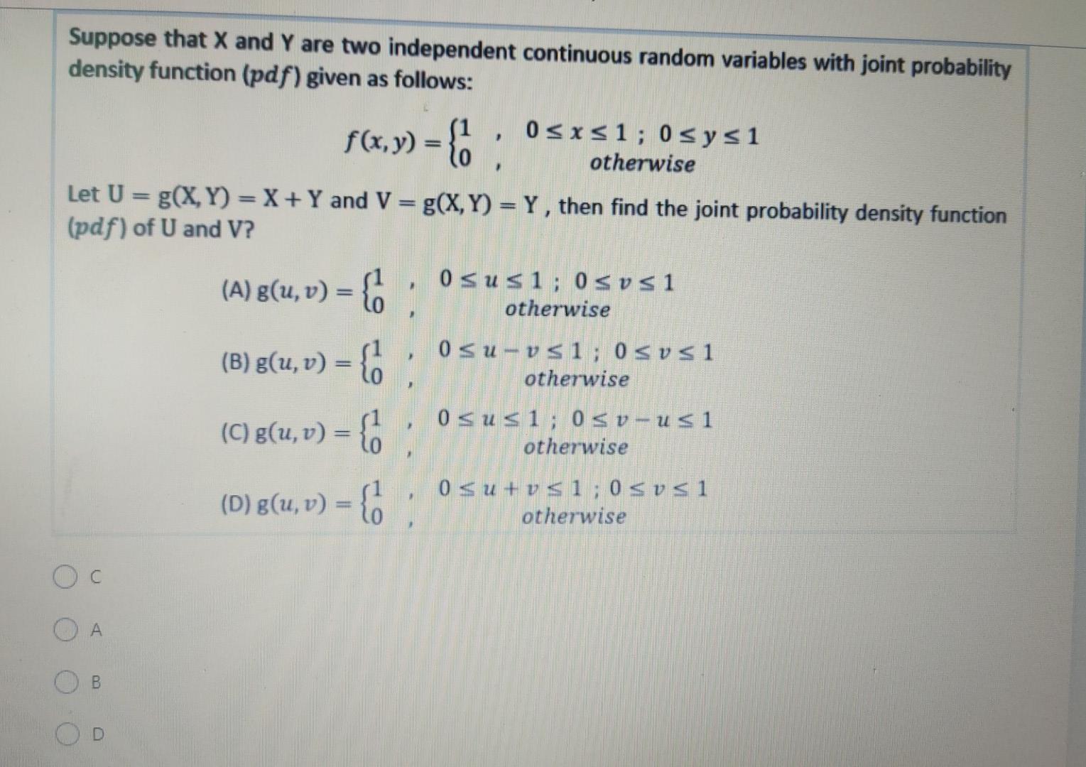 Solved Suppose that X and Y are two independent continuous | Chegg.com