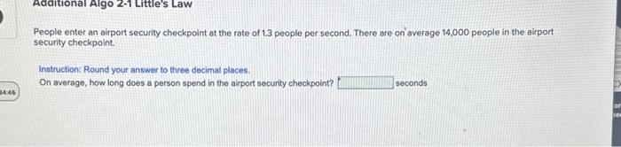 Solved People enter an airport security checkpoint at the | Chegg.com