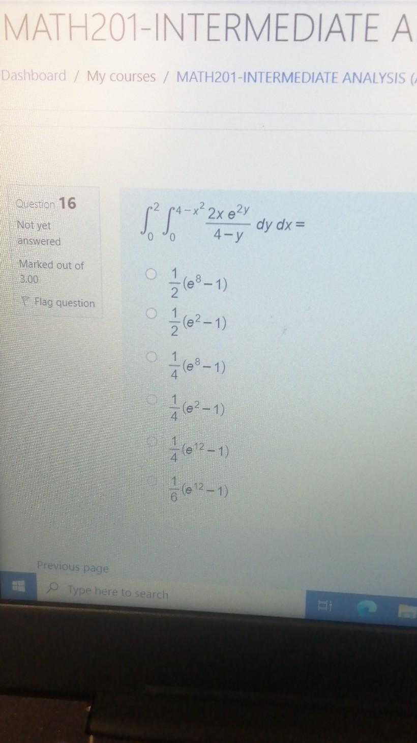 Solved MATH201-INTERMEDIATE A Dashboard / My courses / | Chegg.com