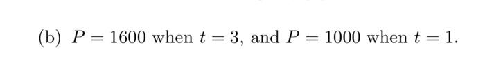 Solved Each of the following functions P(t) = P0a^t | Chegg.com