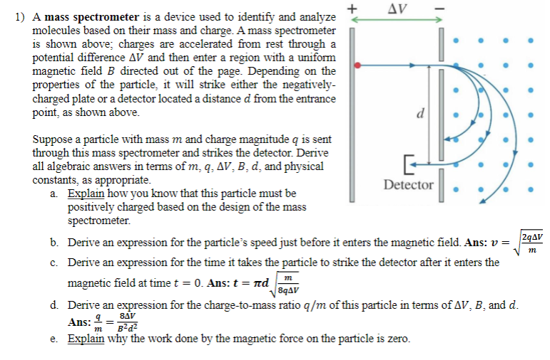 Solved AP Physics C EM Magnetic Forces and Fields. Please | Chegg.com