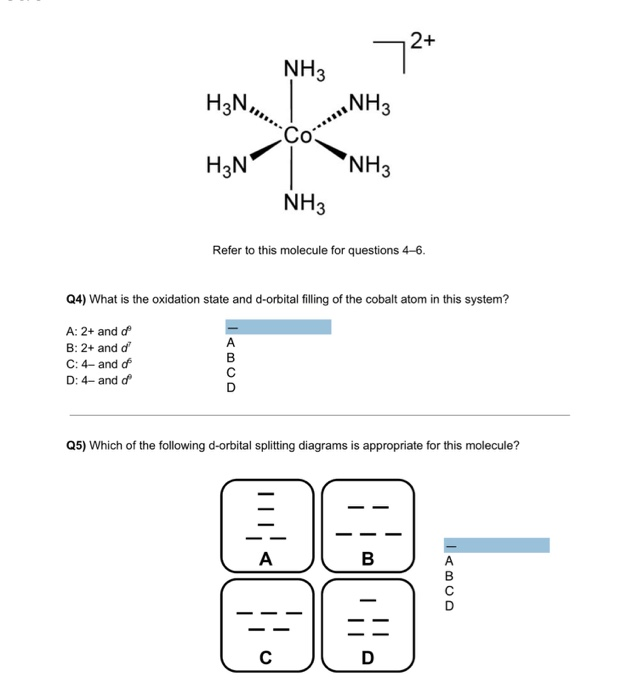 Solved 72+ NH3 H3N,,, NH3 Cou H3N NH3 NH3 Refer to this | Chegg.com