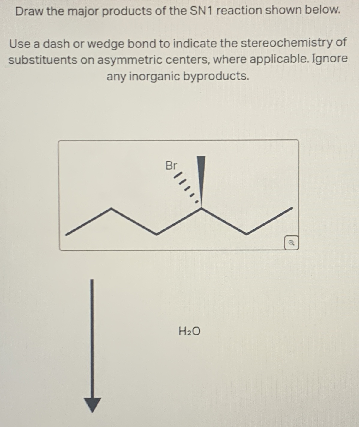 Solved Draw the major products of the SN1 ﻿reaction shown | Chegg.com